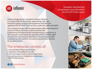 Infomir company presentation (ENG) | PPT