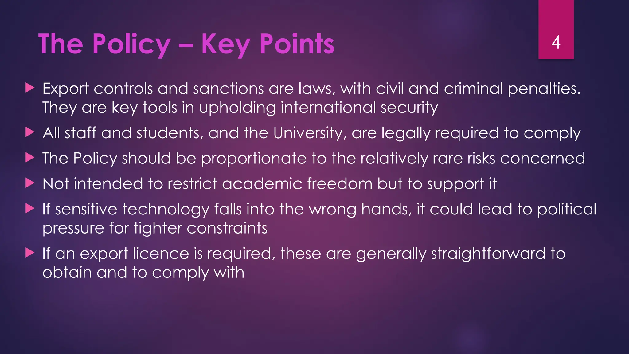 Infonetica Export Controls Practical Steps | PPTX