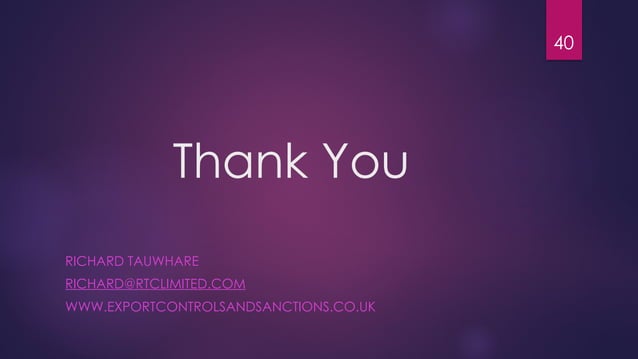 Infonetica Export Controls Practical Steps | PPT