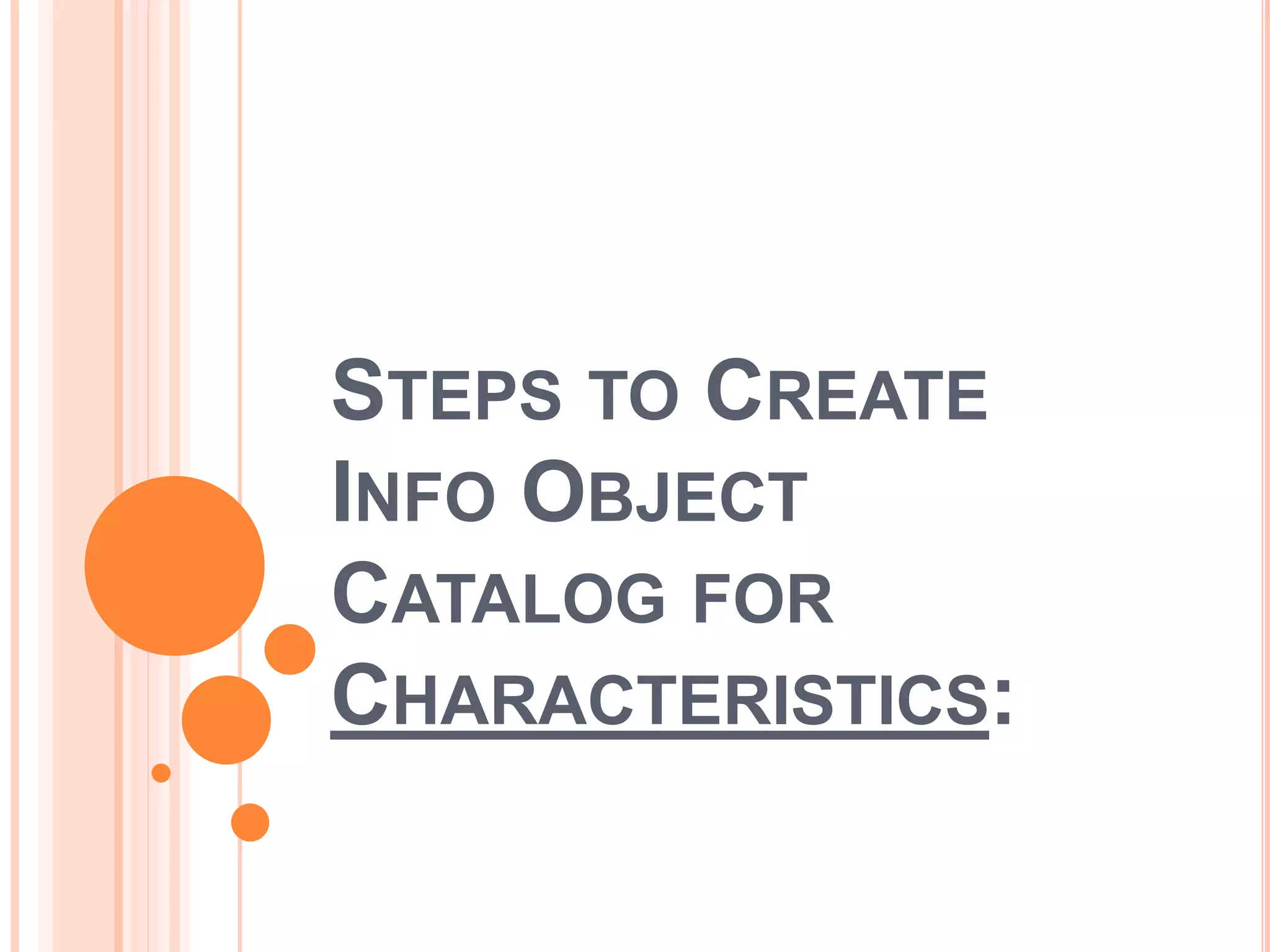 SAP BW - Info object catalog | PPTX