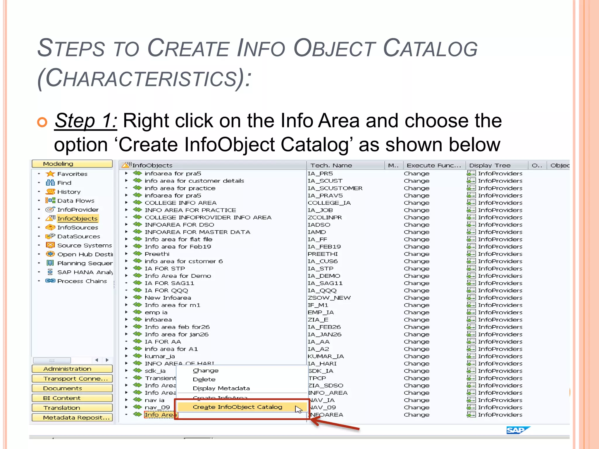 SAP BW - Info object catalog | PPTX