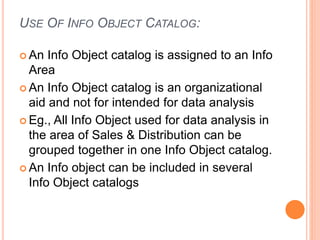 SAP BW - Info object catalog | PPTX