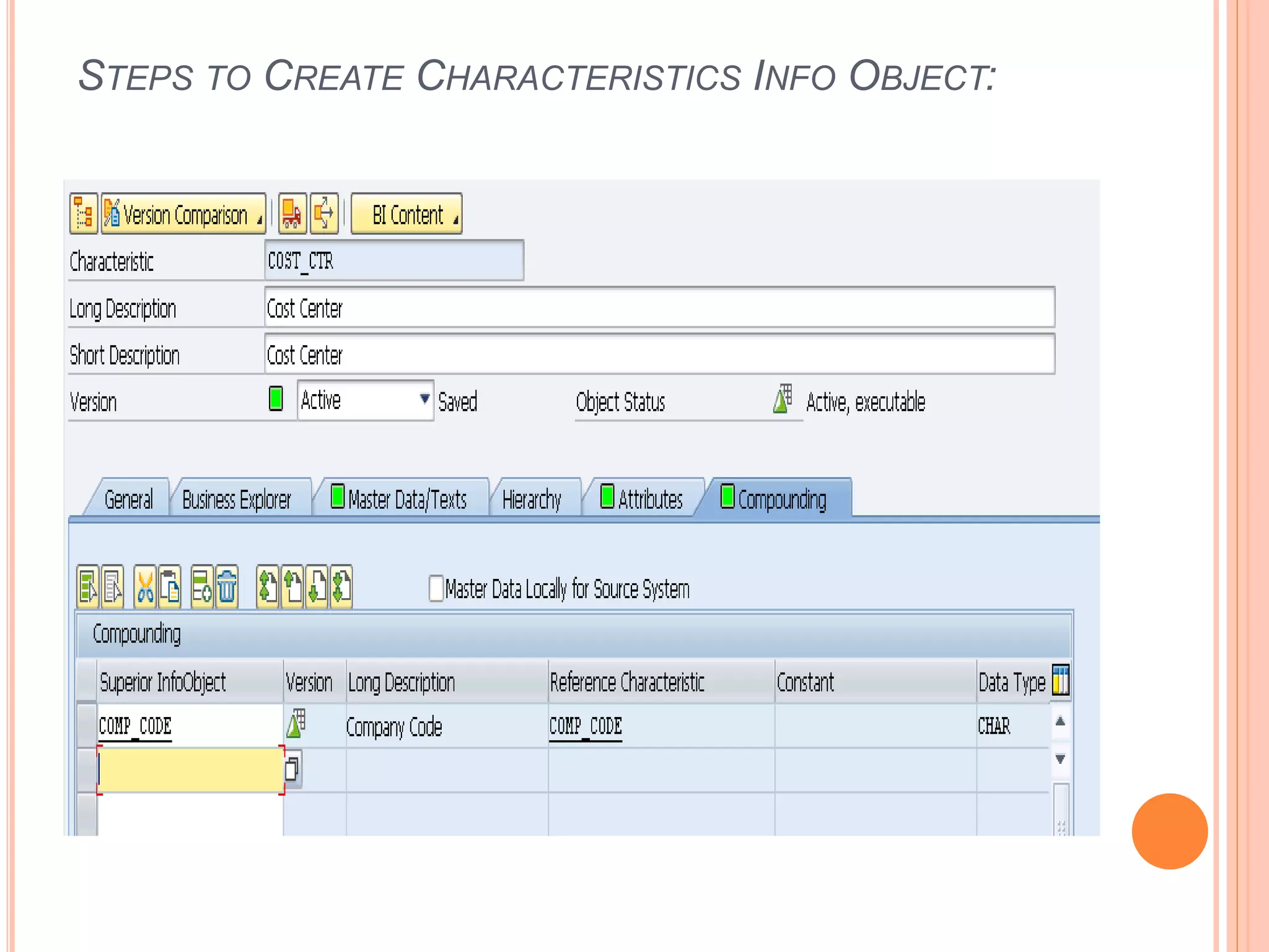 SAP BW - Info object (characteristics) | PPTX