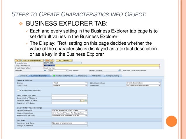 SAP BW - Info object (characteristics)
