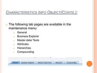 SAP BW - Info objects ppt | PPTX