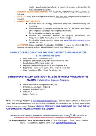 INNOVATIVE POST GRADUATE PROGRAMS FOR WORKING NON-PGDMs/MBAS | PDF