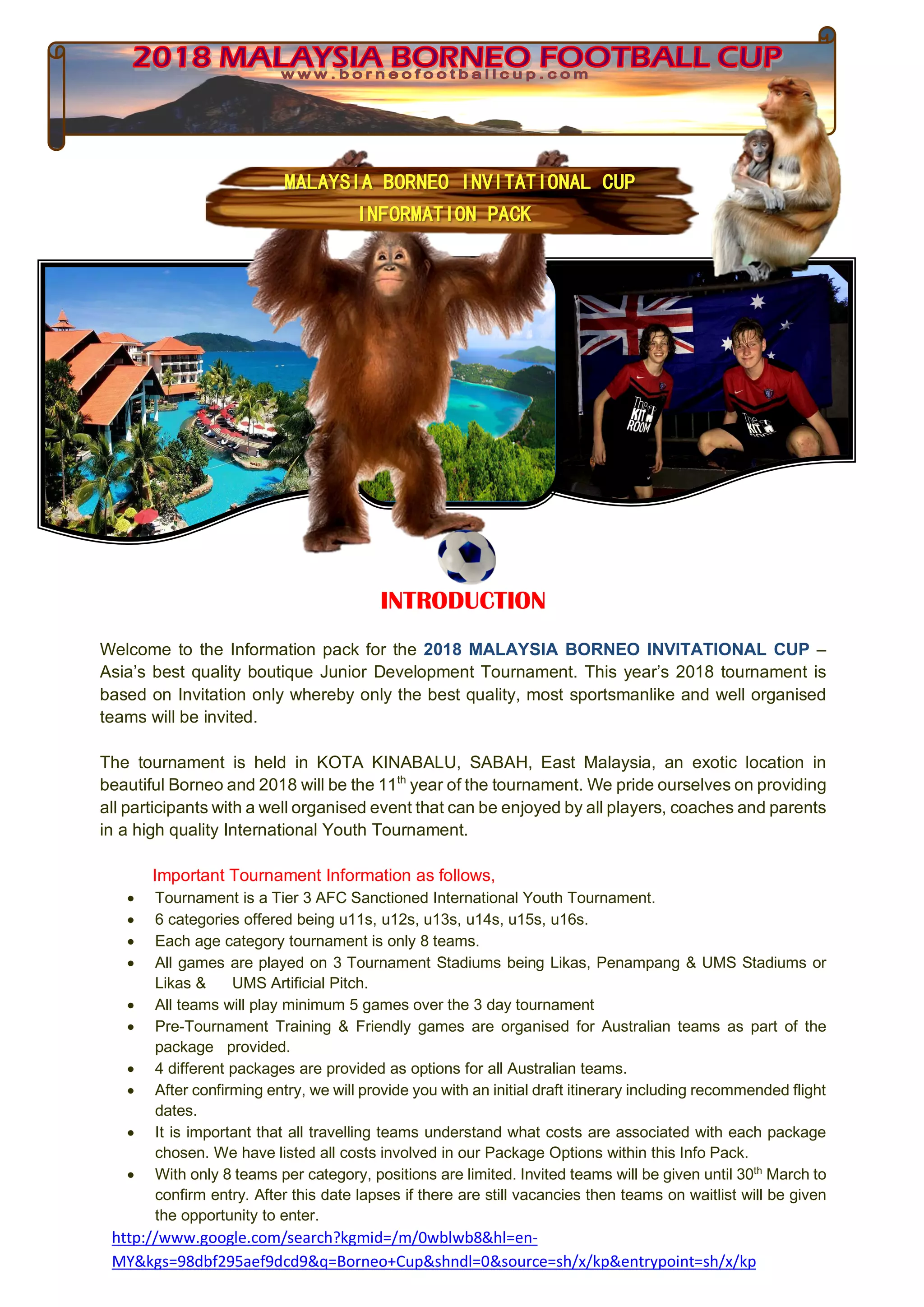 Borneo Cup Info pack | PDF