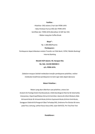 Info pelatihan ekg perki 2020 | PDF