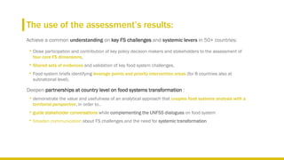Catalysing the Sustainable and Inclusive Transformation of Food Systems ...