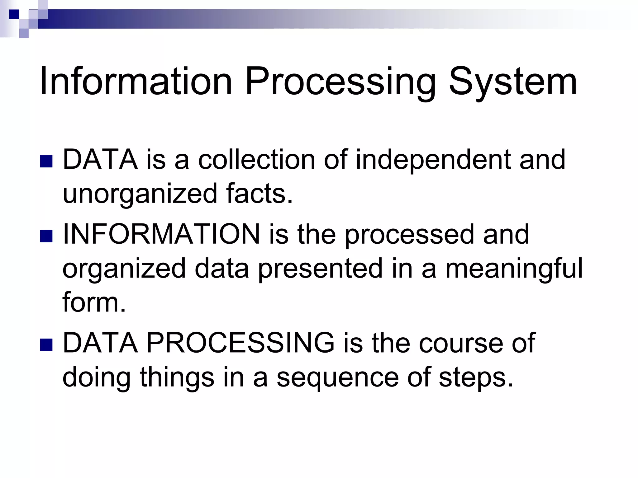 Information Processing System | PPT