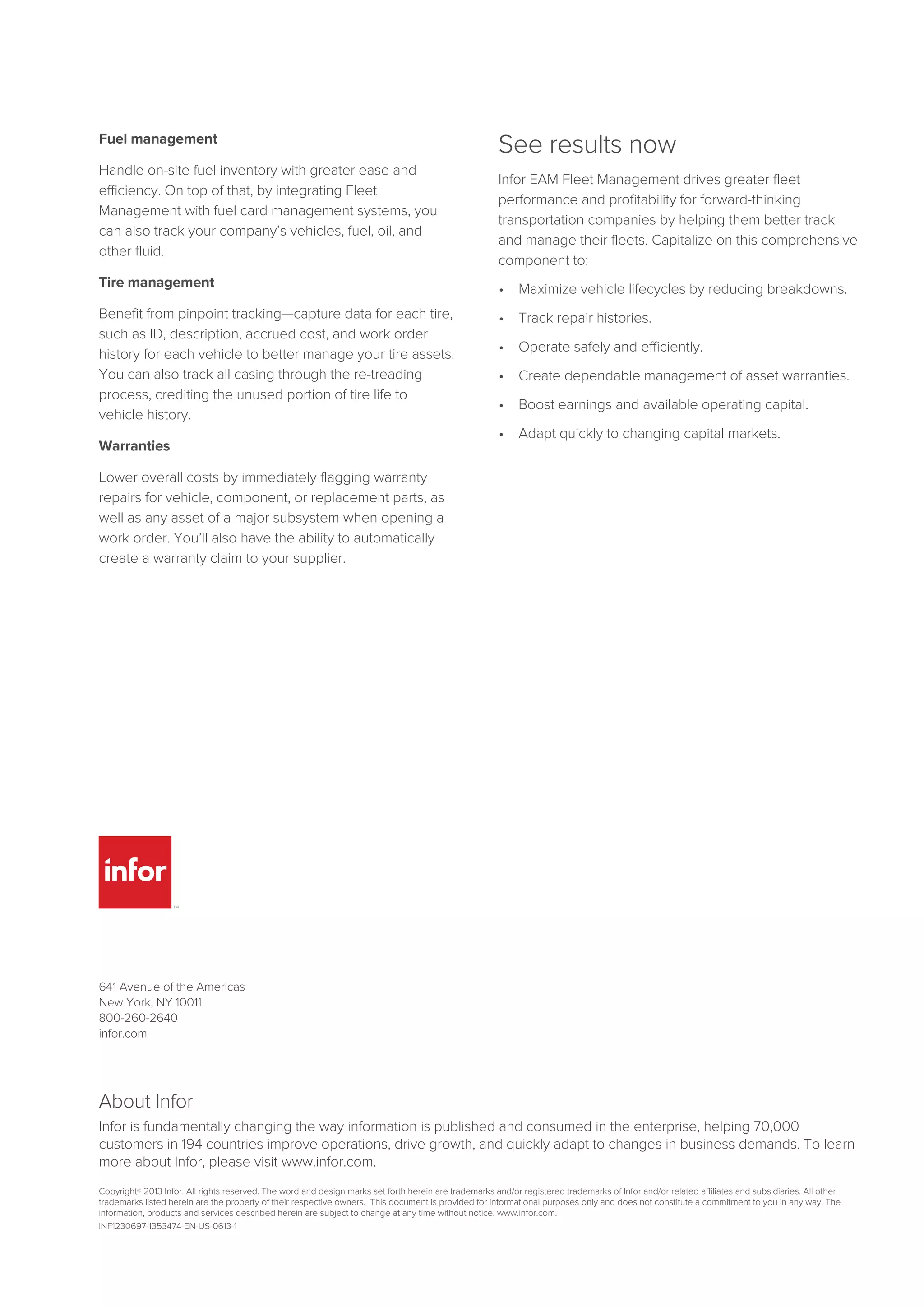 Infor EAM Fleet Management | PDF