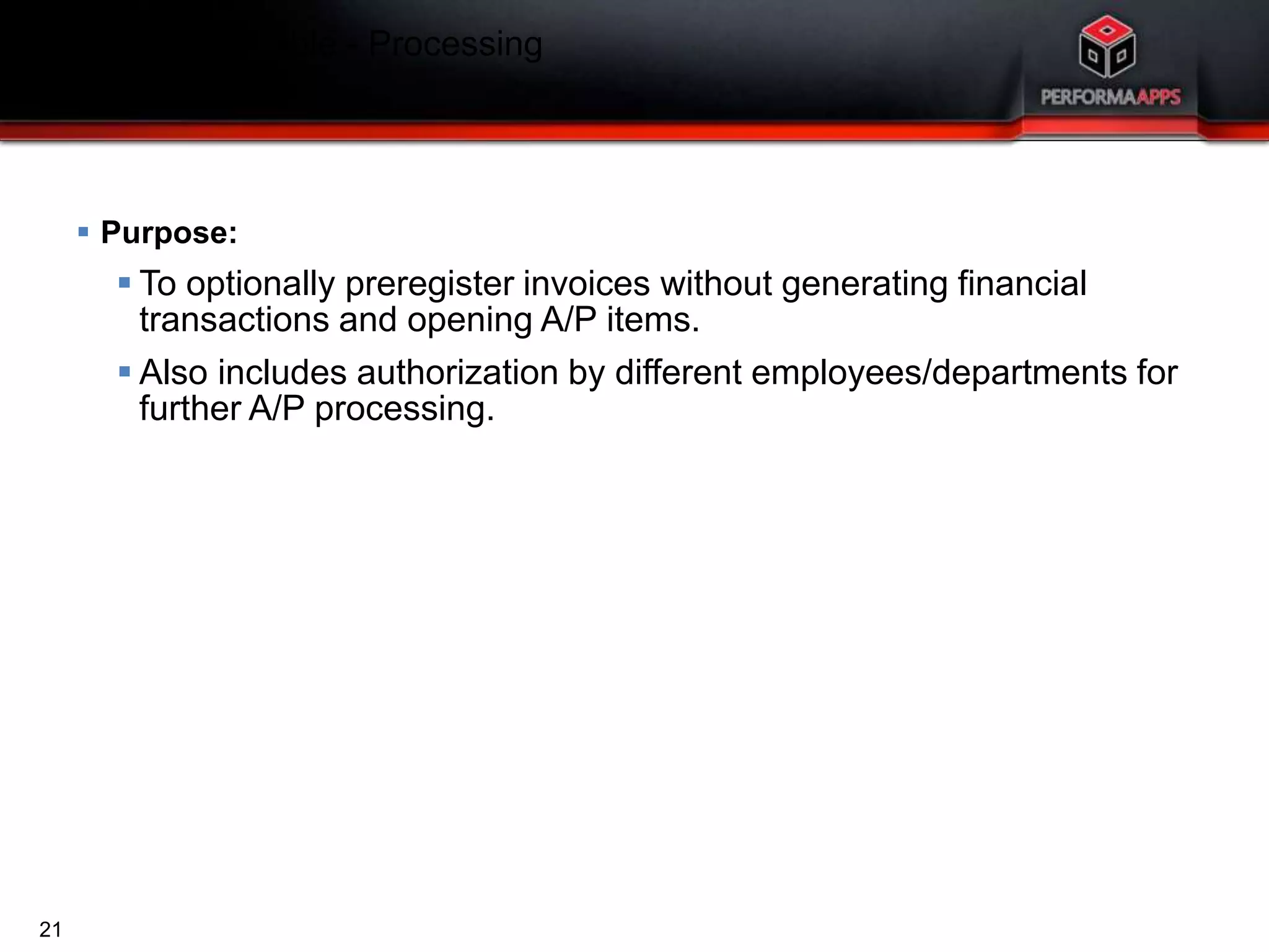 Infor ERP LN Accounts Payable (AP) and Cash Management Payments ...
