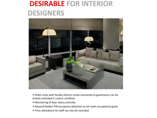 Inforge technical services llc Hotel Room Automation and ELV Systems | PPTX