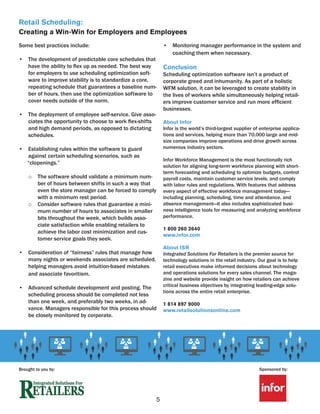 Retail Scheduling: Creating a Win-Win for Employers and Employees | PDF