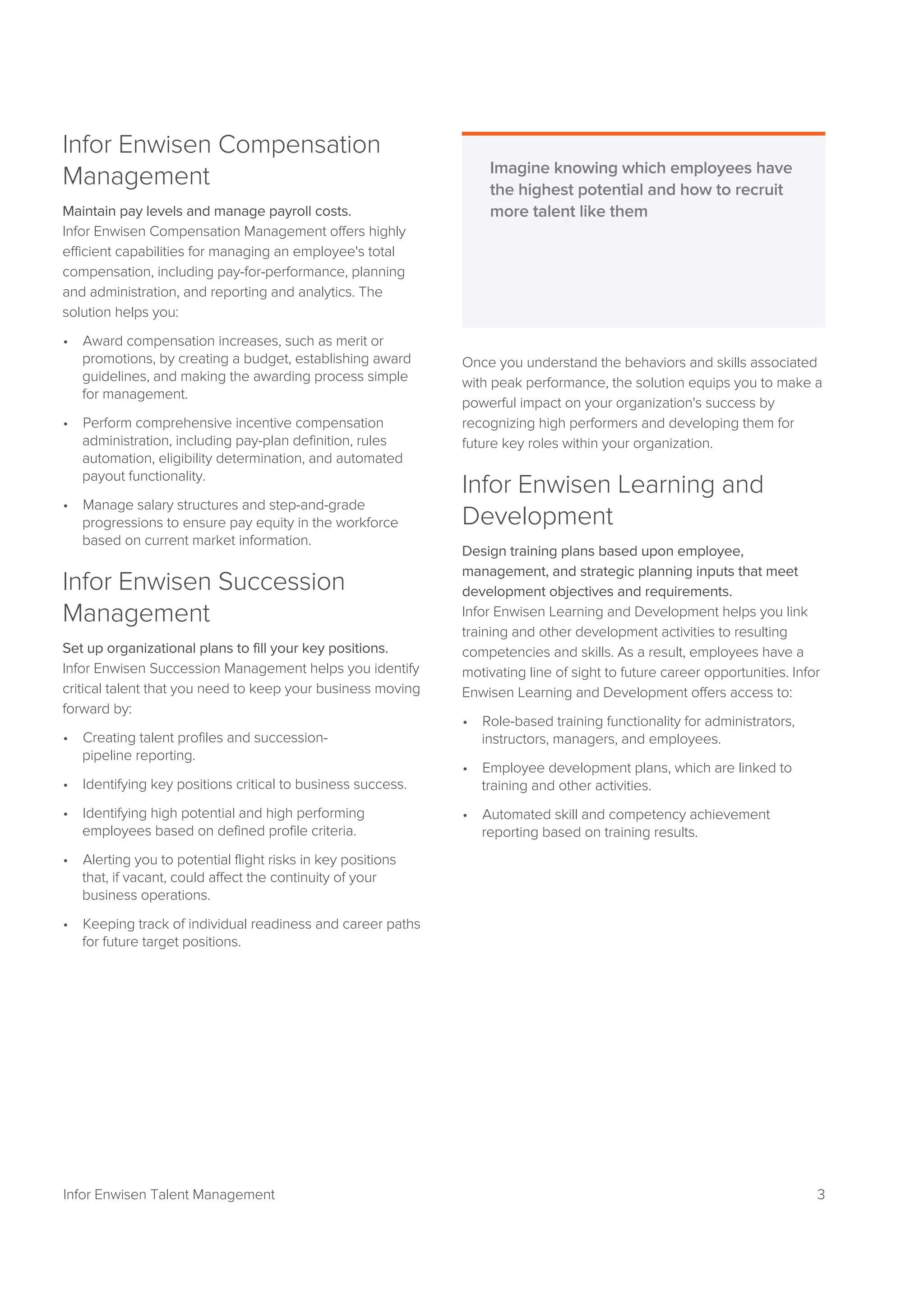 Infor hcm talent management | PDF