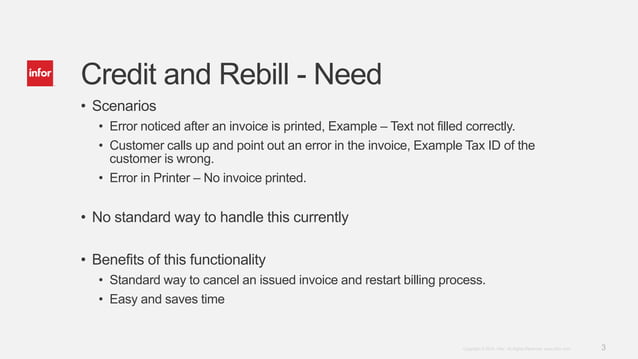 Inforln.com ERP LN 10.4 Credit and Rebill Invoices Enhancements | PPT