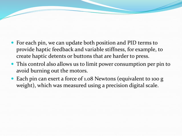 Inform- interacting with a dynamic shape display | PPT