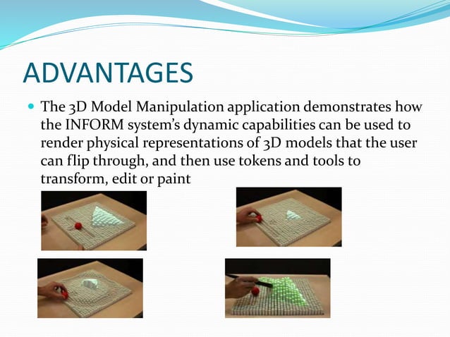 Inform- interacting with a dynamic shape display | PPT