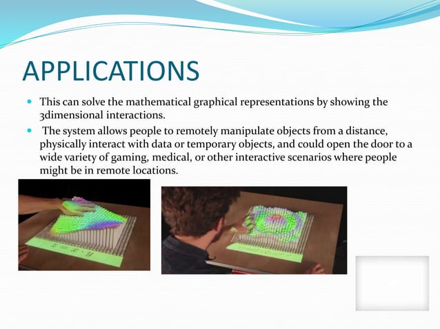 Inform- interacting with a dynamic shape display | PPT
