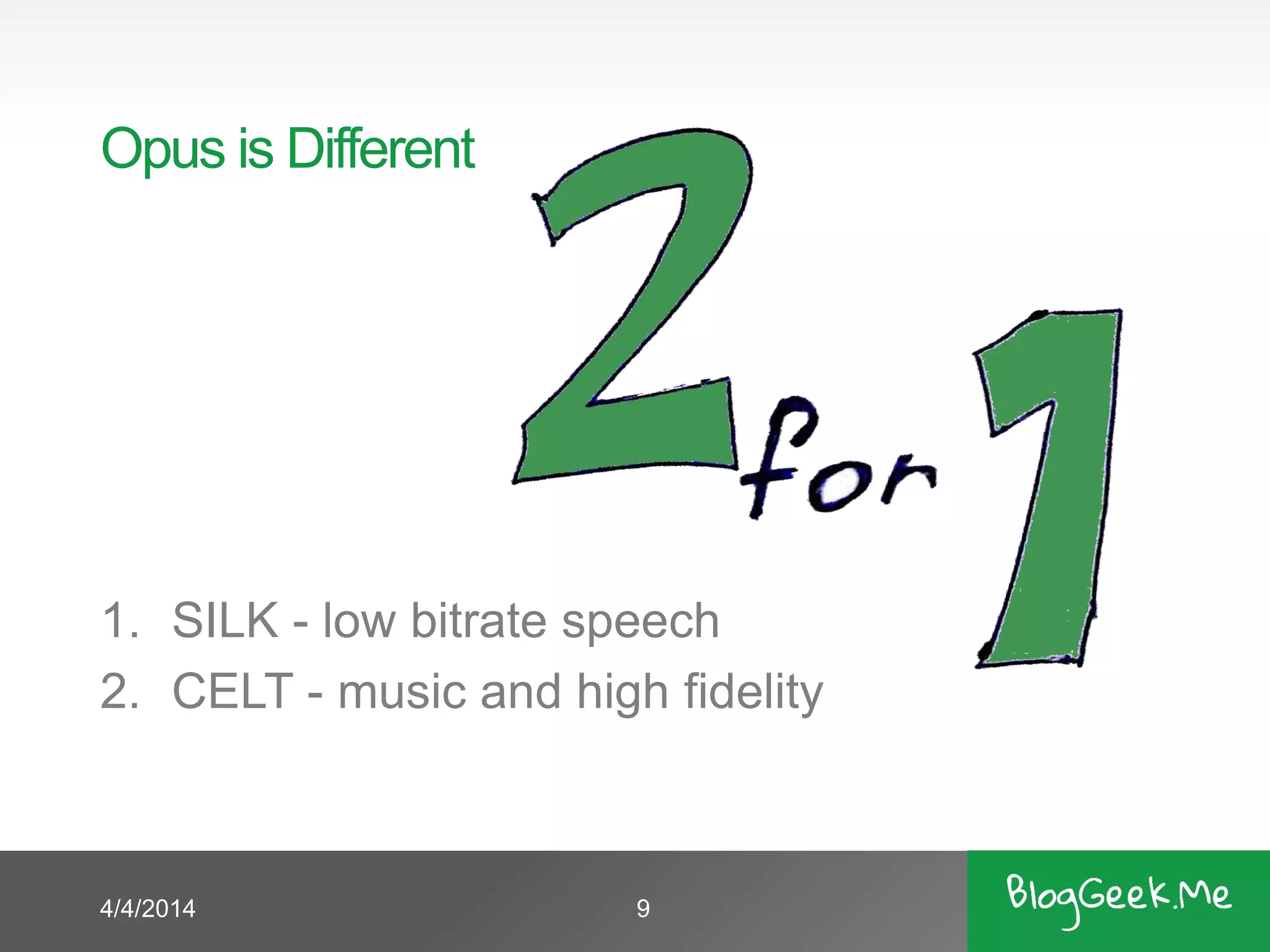 WebRTC Audio Codec: Opus and processing requirements | PPT