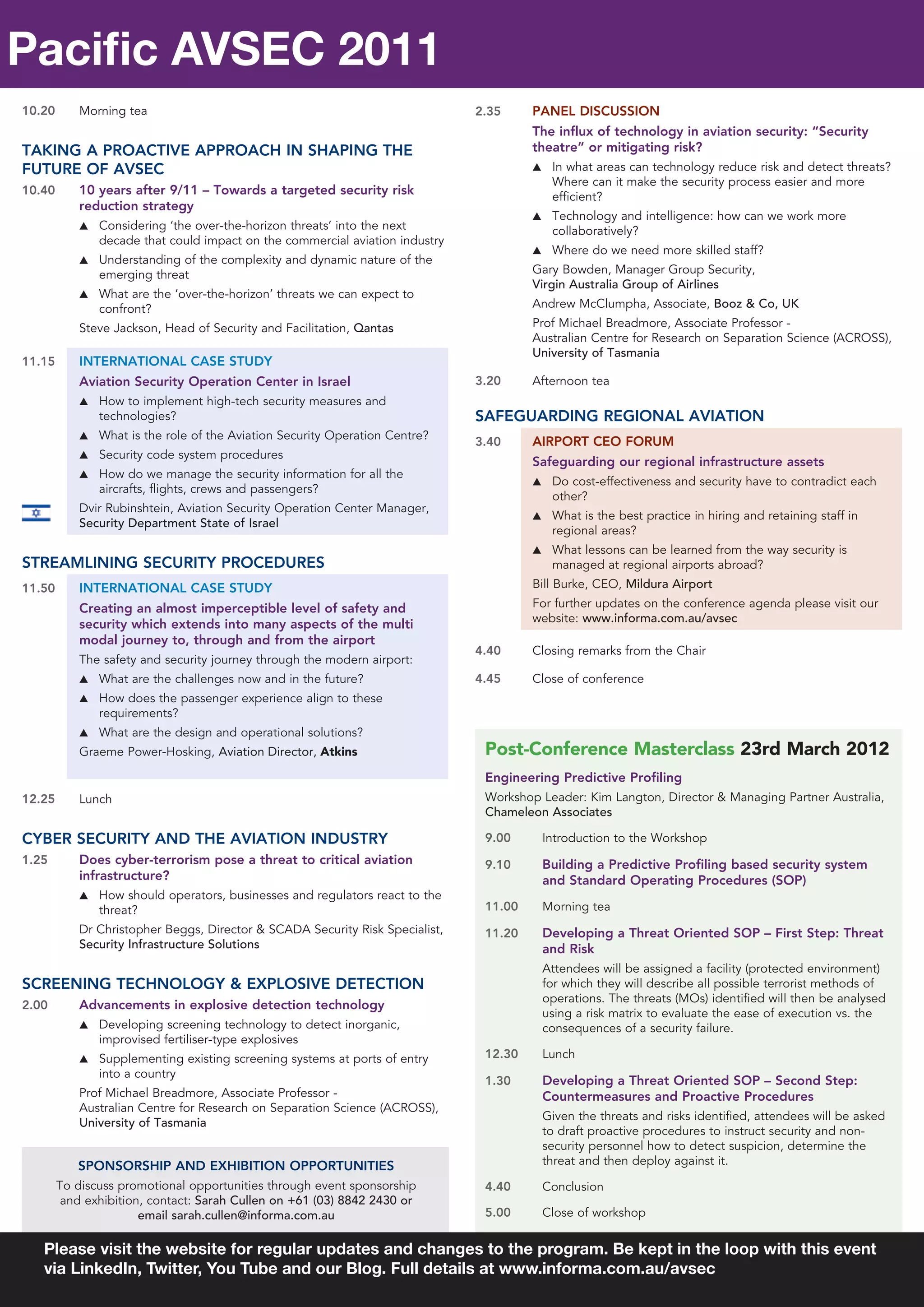 Asia Pacific AVSEC 2012 | PDF