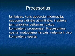 Informacija kompiuteryje | PPT