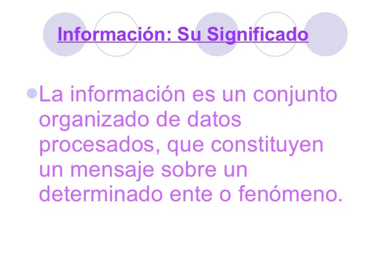 InformacióN Y ComunicacióN