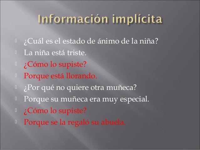 Información explicita e implicita