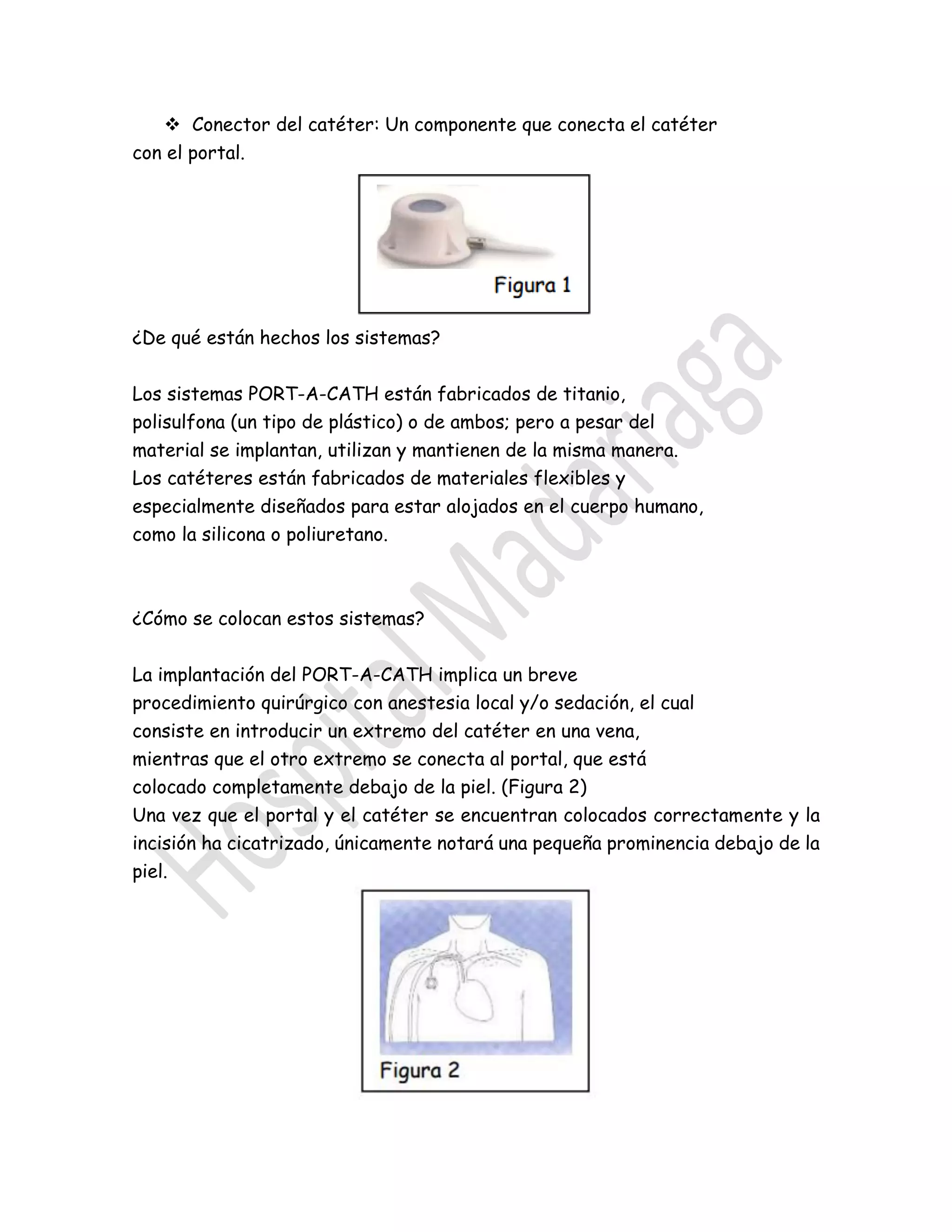 Información para paciente, porta cath | PDF
