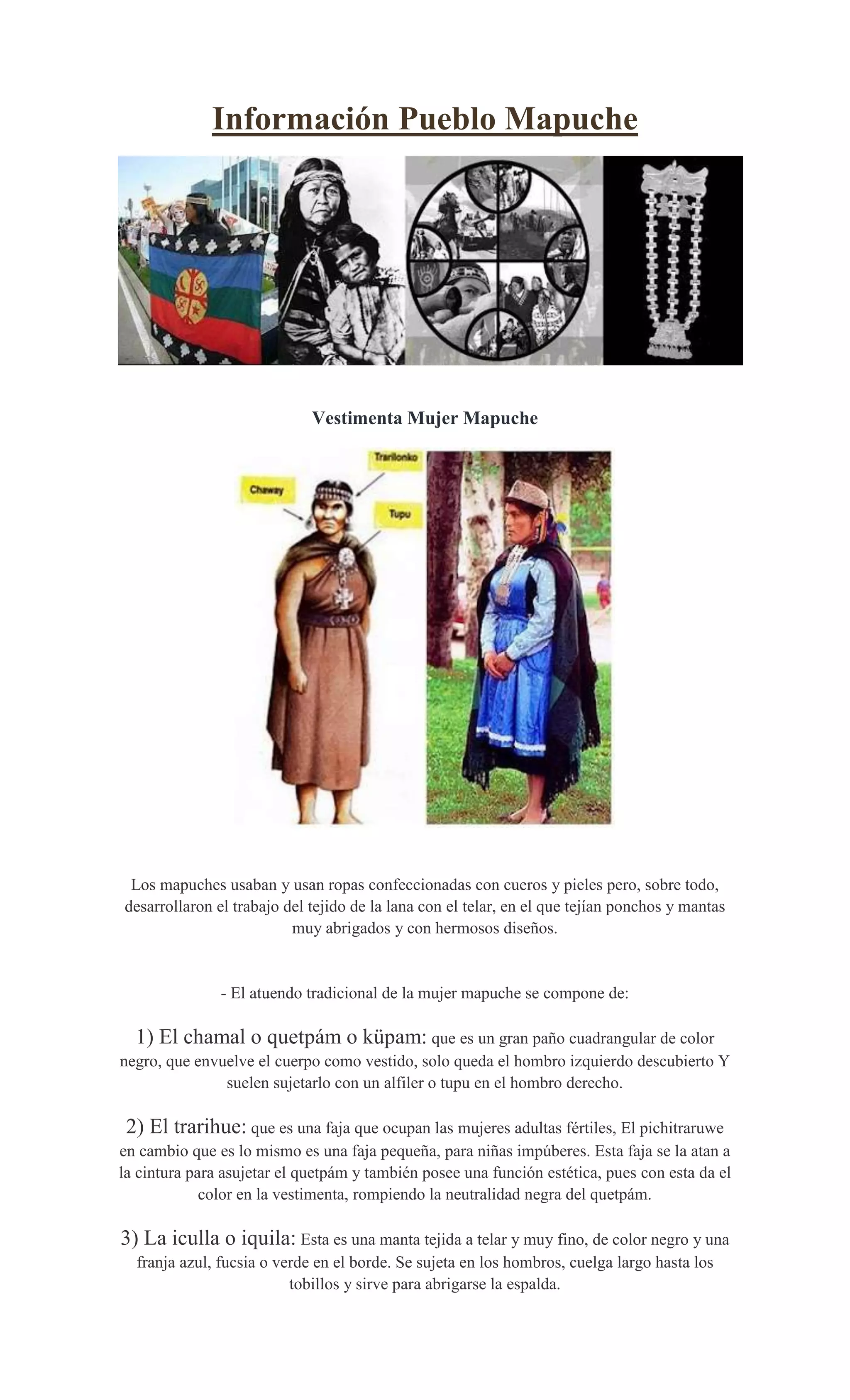 Información pueblo mapuche | DOCX