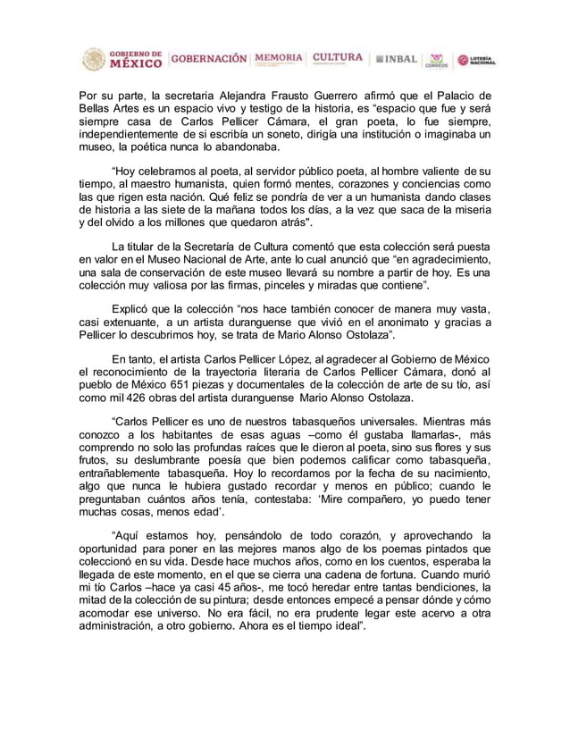 Recuerdan el legado de Carlos Pellicer en su 125 natalicio en Bellas ...
