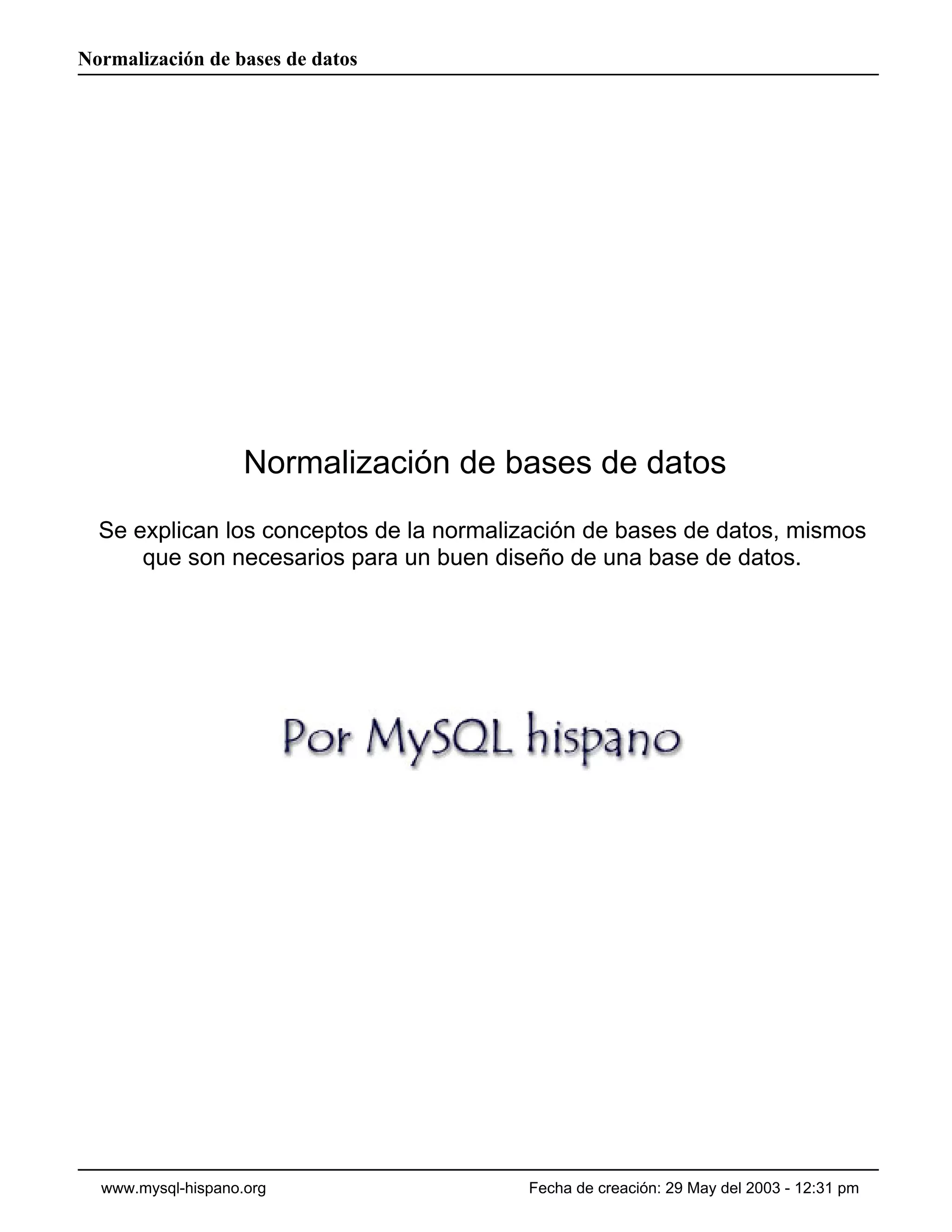Informacion sobre la normalizacion | PDF