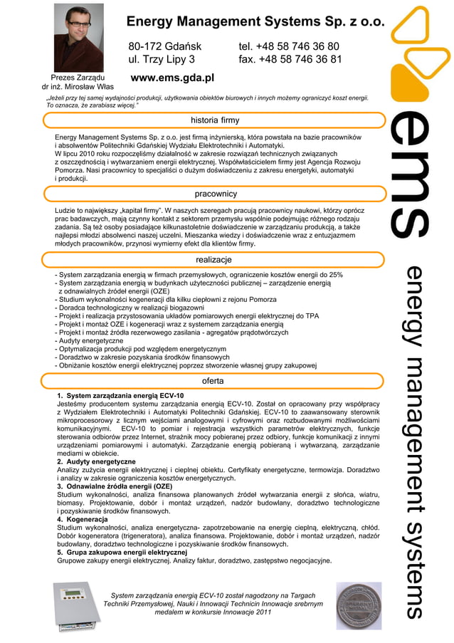 Informacja ogólna ems | PDF