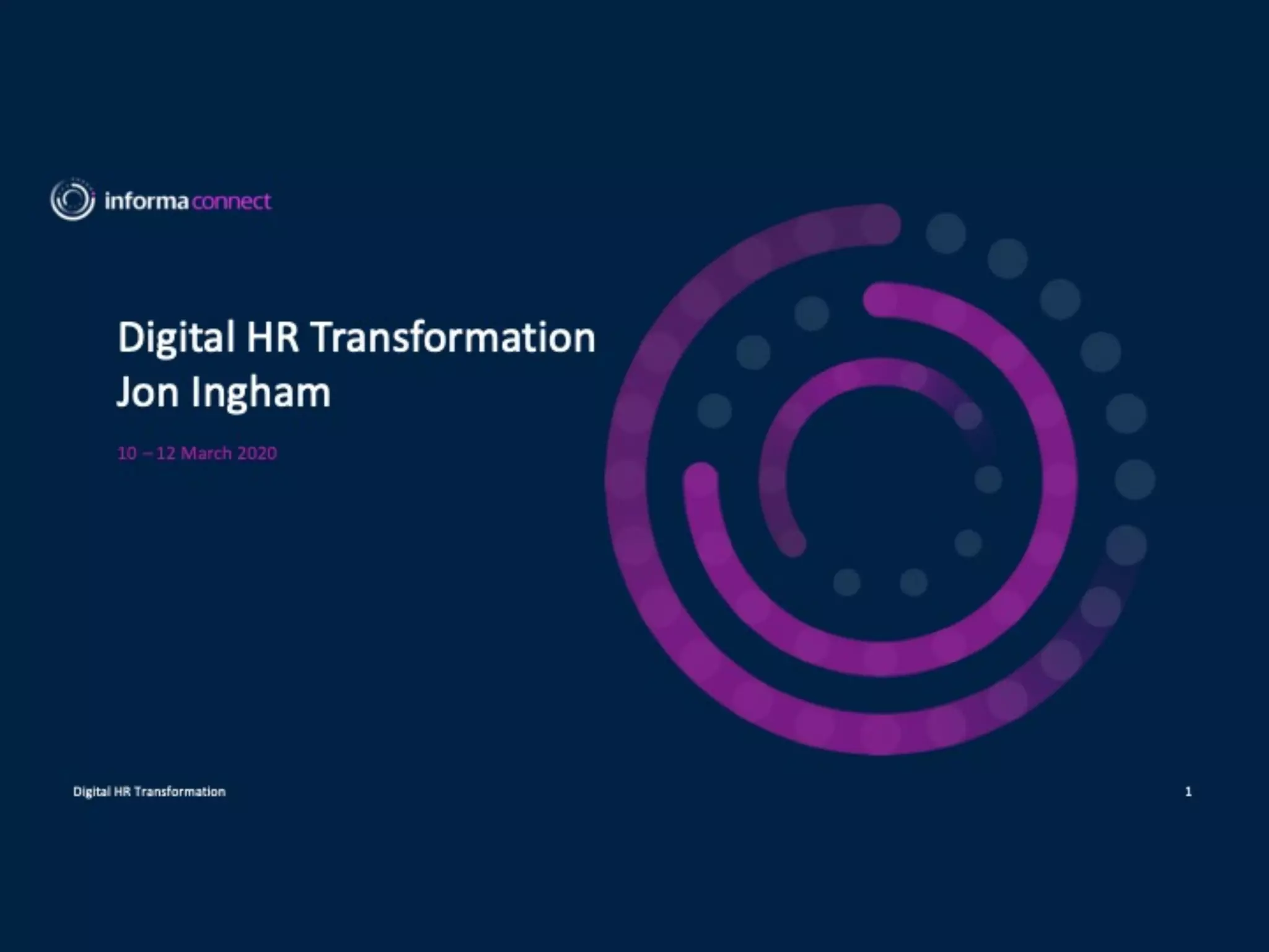 Informa Dubai HR Transformation introduction webinar | PDF