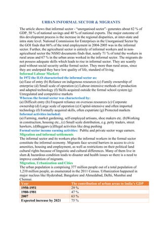 Informal sector | PDF