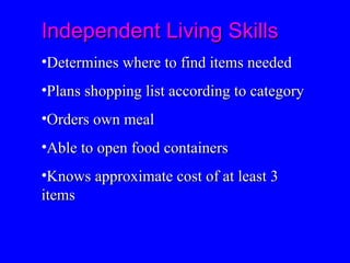 Informal Evaluation of the Expanded Core Curriculum | PPT