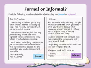 Informal-letter-.ppt | Children\'s Games and Toys | Shopping