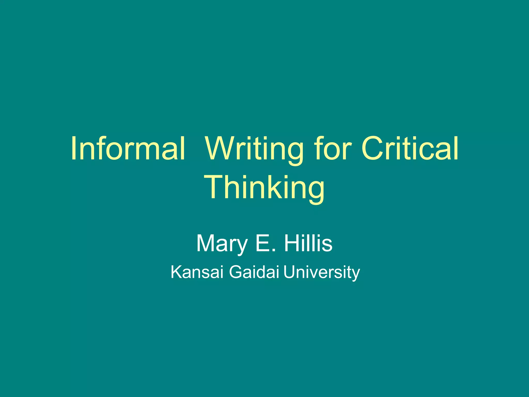 Informal Writing | PPT