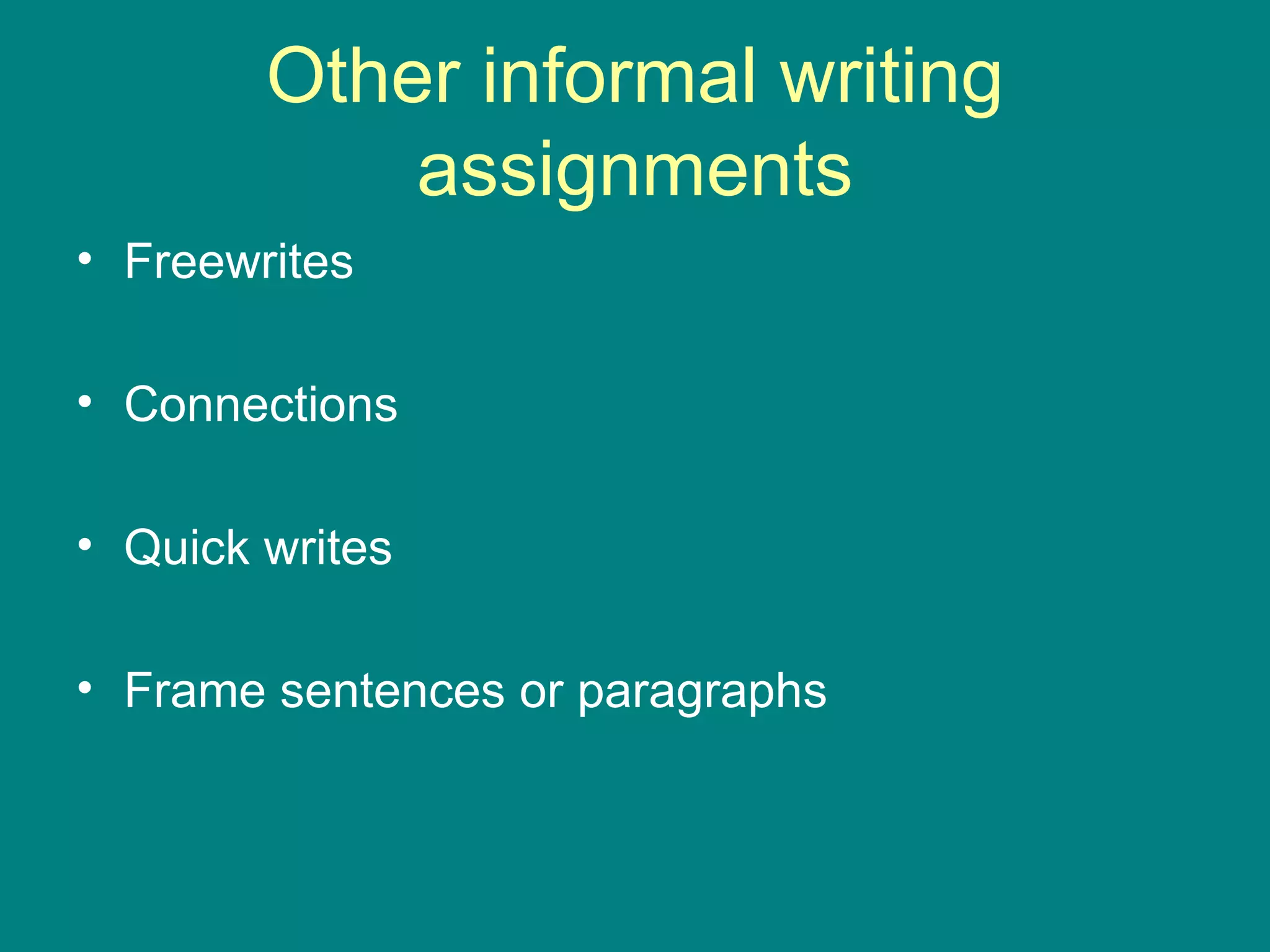 Informal Writing | PPT