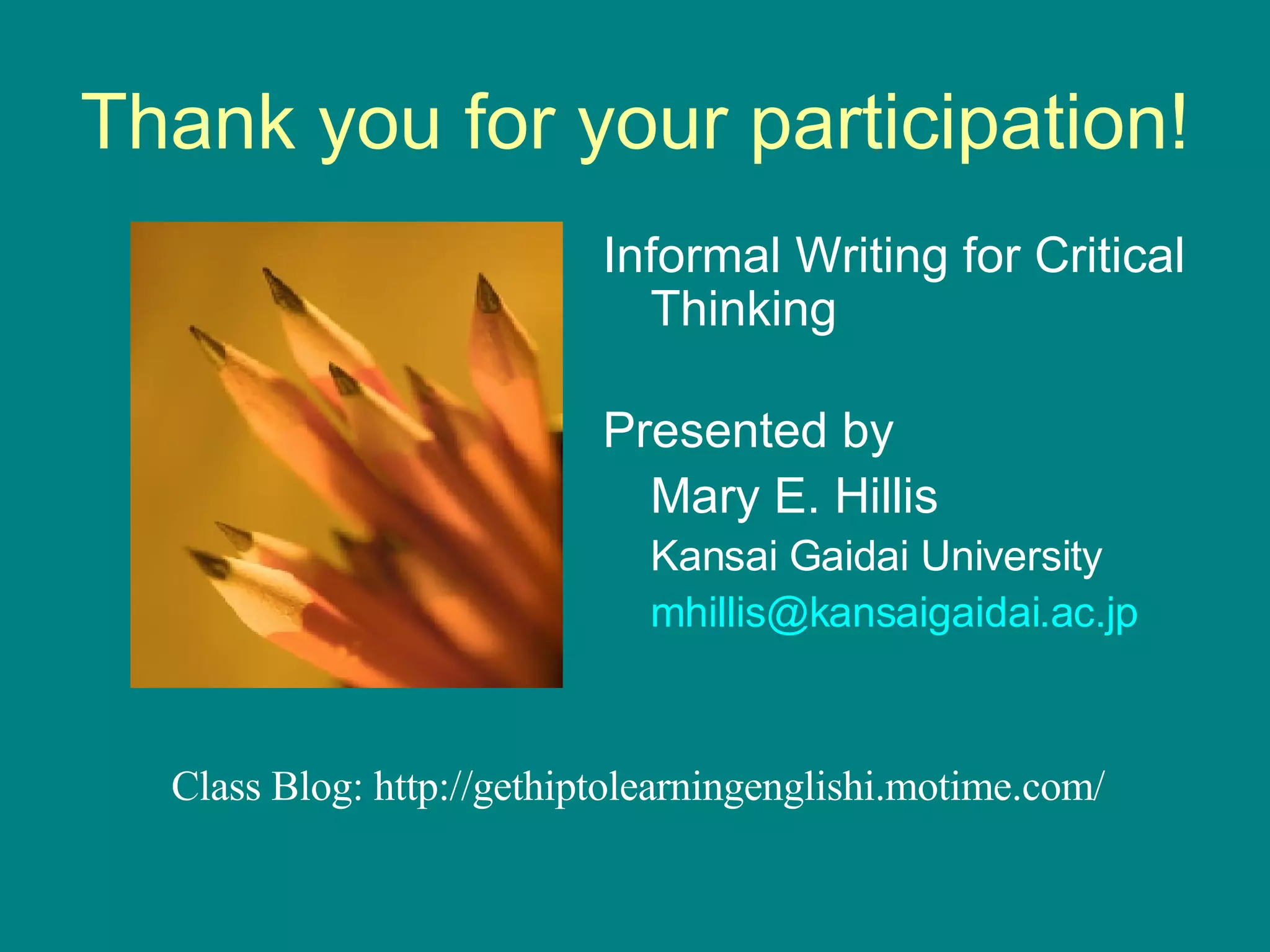 Informal Writing | PPT