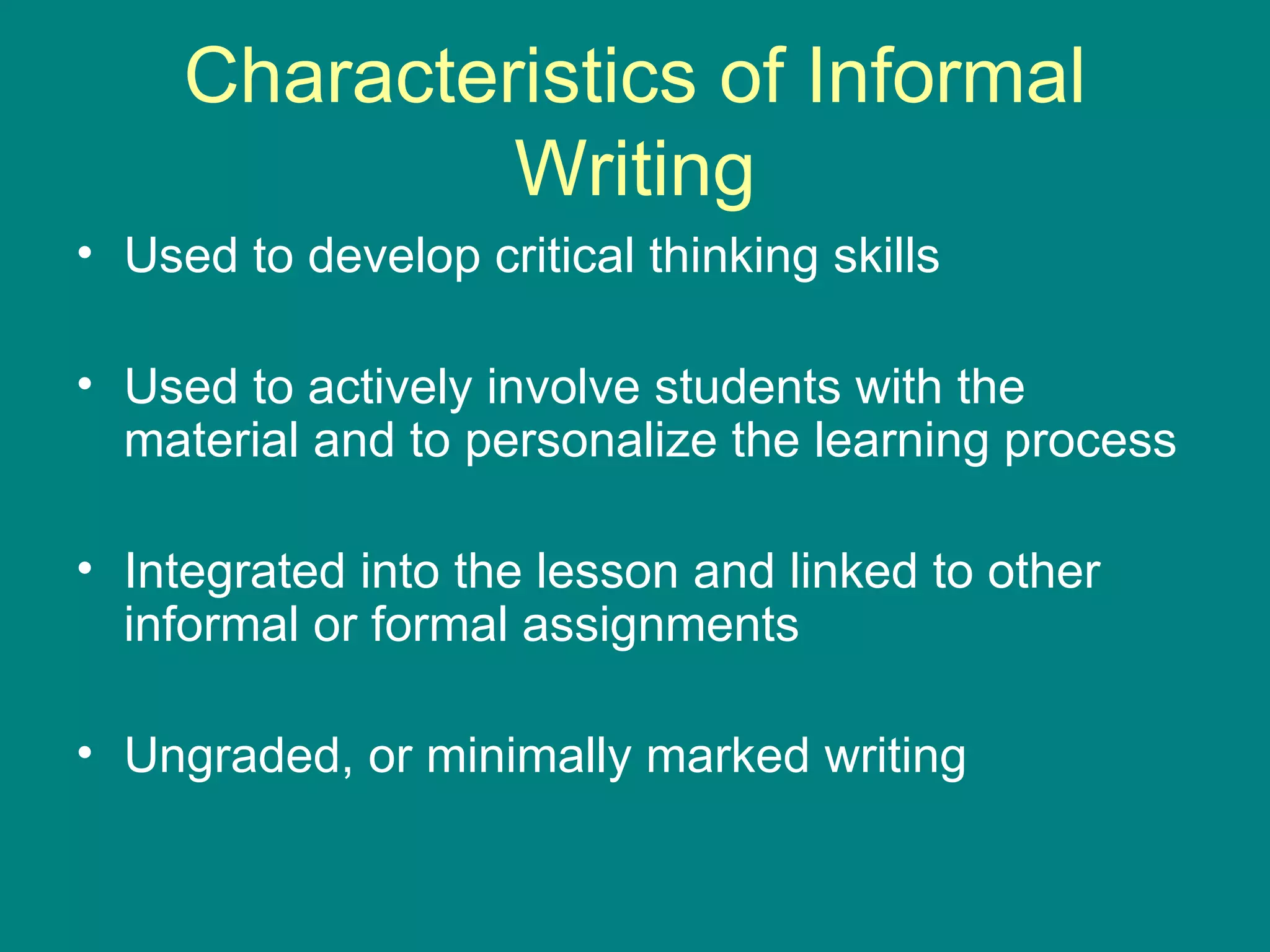 Informal Writing | PPT
