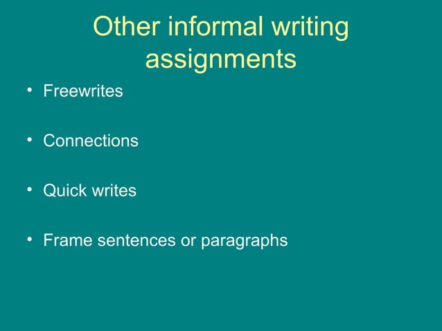 Informal Writing | PPT