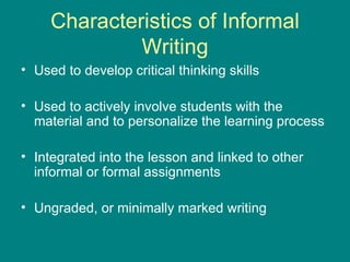 Informal Writing | PPT
