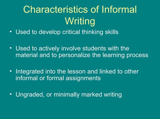 Informal Writing | PPT
