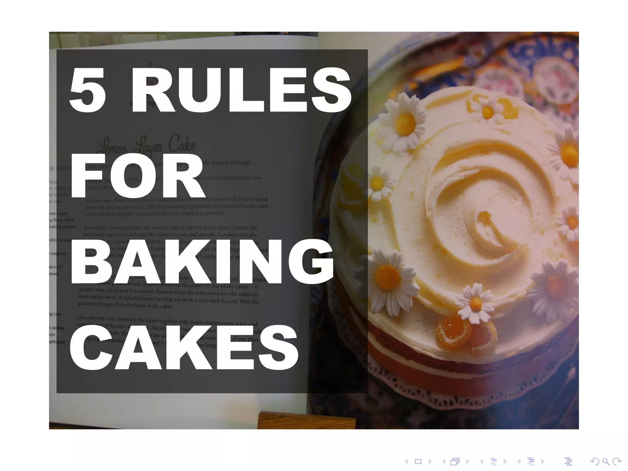 5 Rules for Baking Cakes | PPT