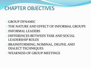 Informal and formal groups | PPTX