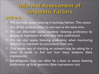 Informal Assessment | PPT