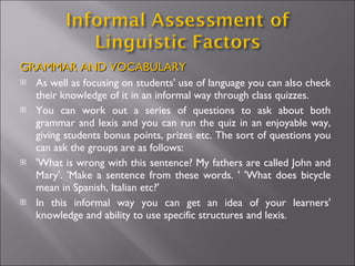 Informal assessment | PPT