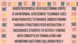 GUIDED RECIPROCAL PEER QUESTIONING (GPRQ) | PDF