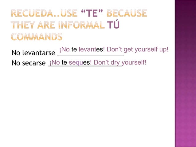 Informal commands | PPTX | Soccer | Sports